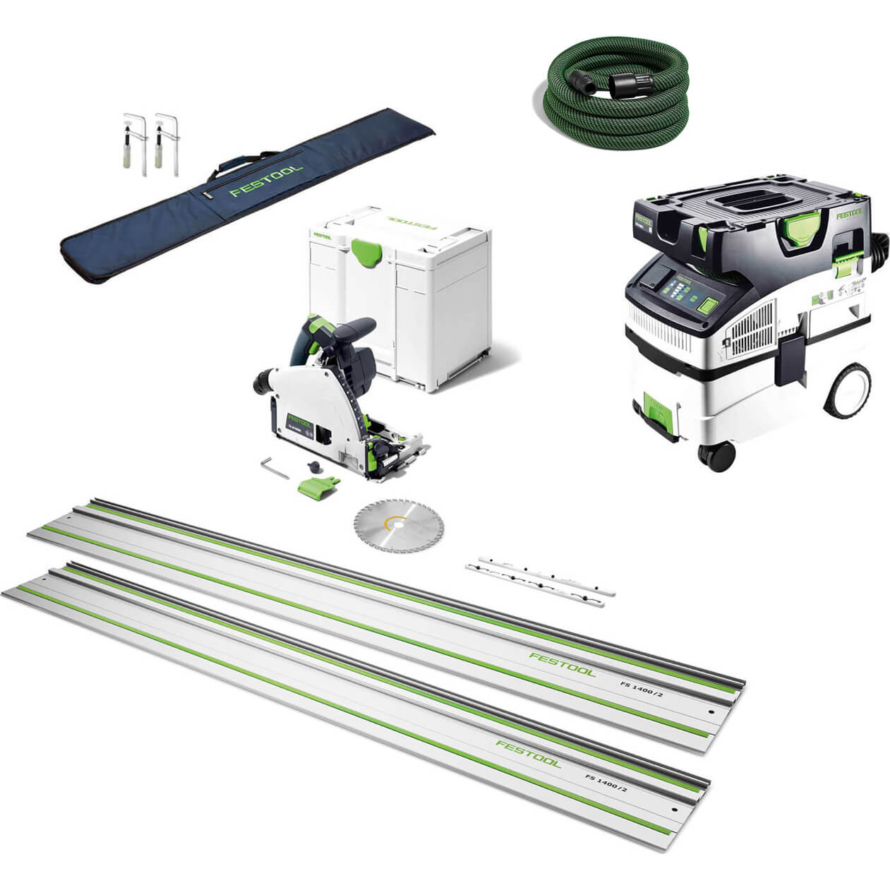 Festool TS60 KEBQ Plus Plunge Cut Circular Saw and M Class Extractor ...