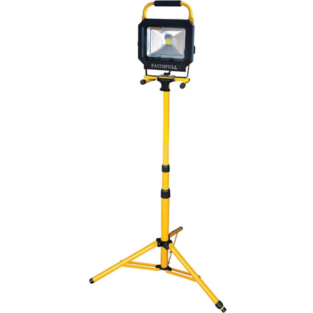 Faithfull COB LED Site Work Light Adjustable Tripod | Work Lights