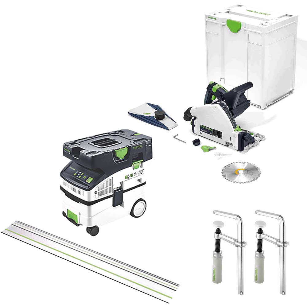 Festool TSC 55 Cordless Plunge Saw and L Class Extractor Kit | Plunge Saws