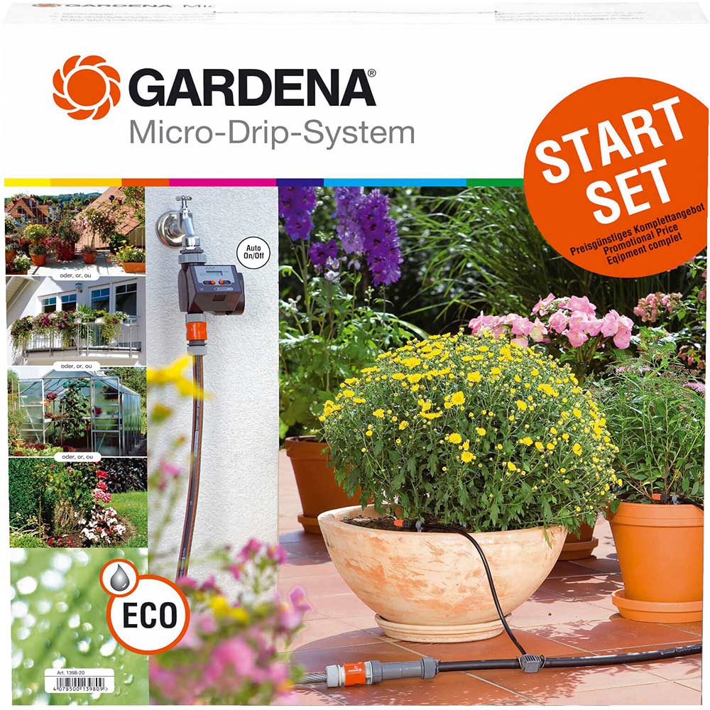 Gardena MICRO DRIP Starter Set and C14E Computer Water Timer ...