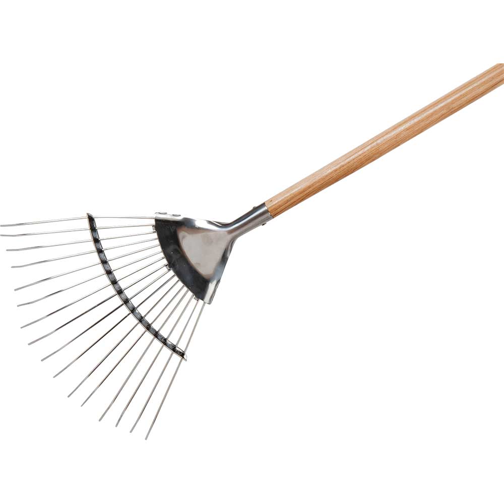 Kent and Stowe Garden Life Leaf Rake Stainless Steel | Rakes