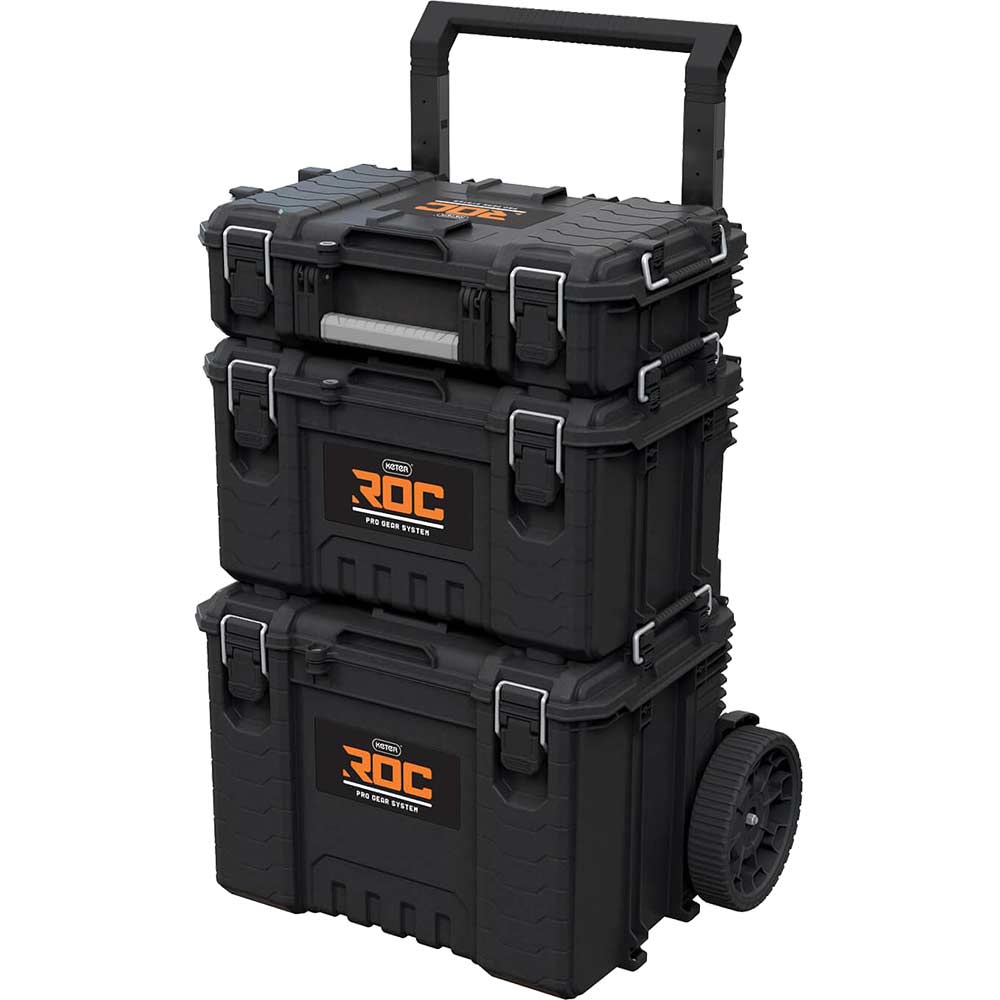 Keter Roc Pro Gear 2.0 Portable Storage System Combo | Tool Box Stacks