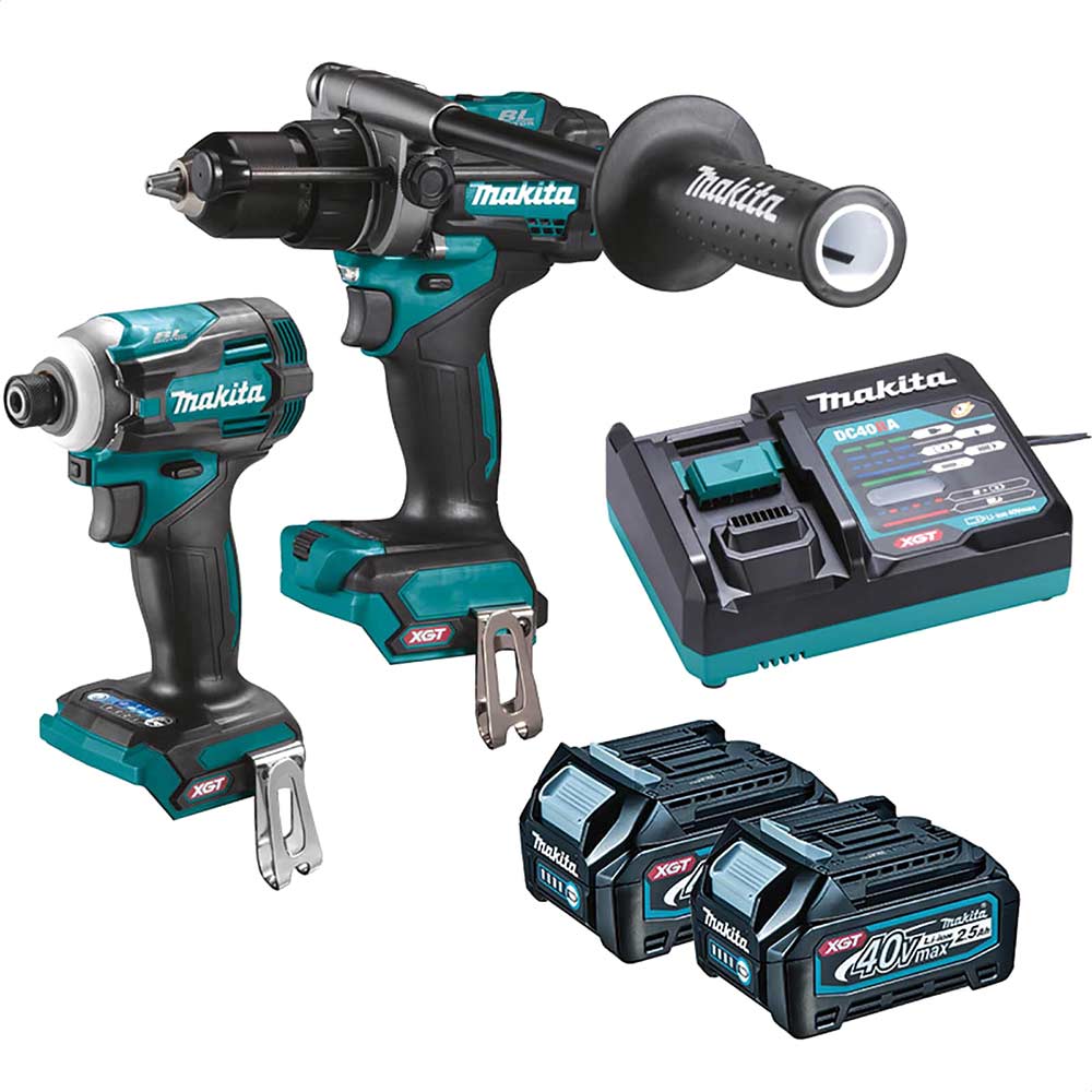 Makita DK0114G204 40v Max XGT Cordless Combi Drill and Impact Driver ...