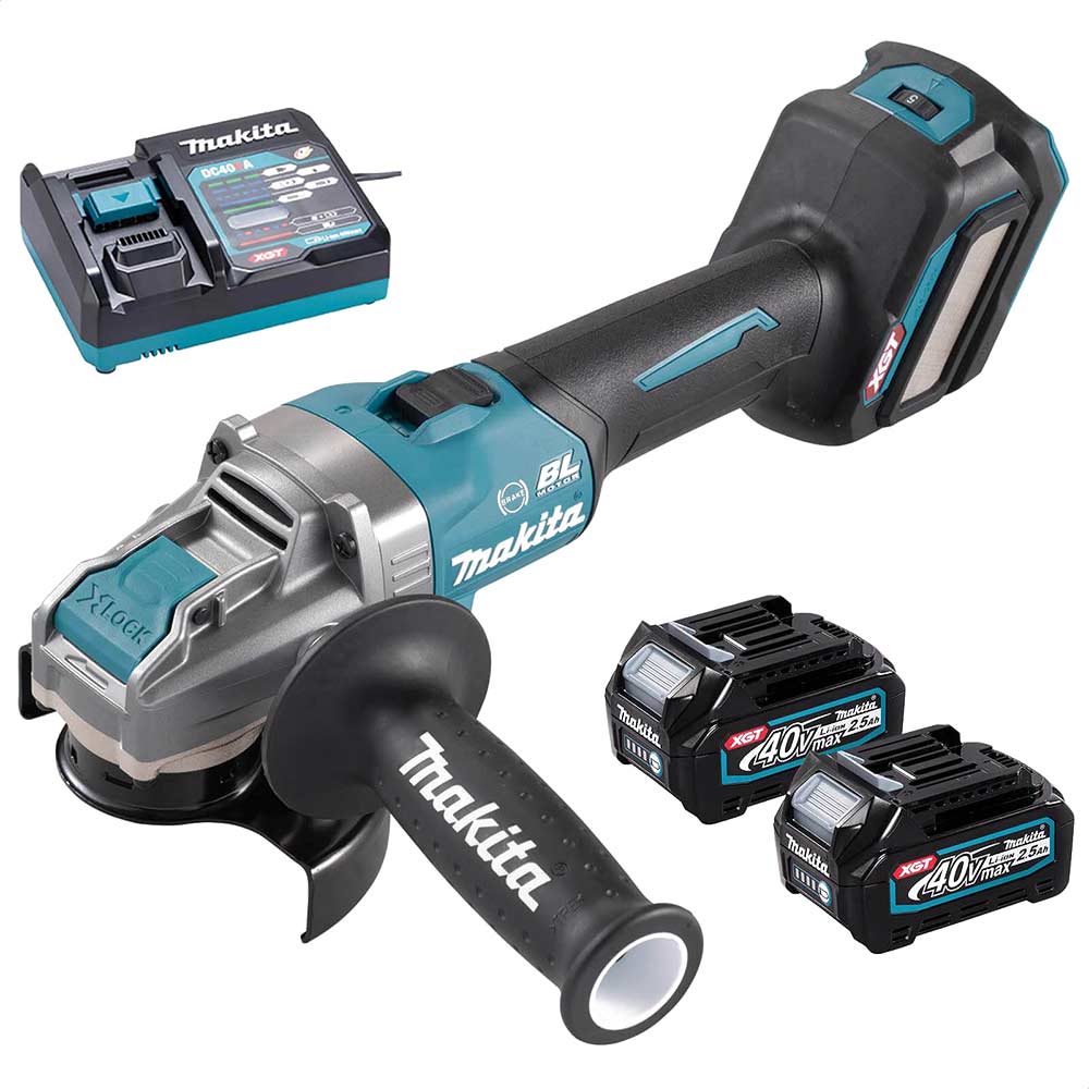 Makita GA040G 40v Max XGT Cordless Brushless X LOCK Angle Grinder 115mm ...