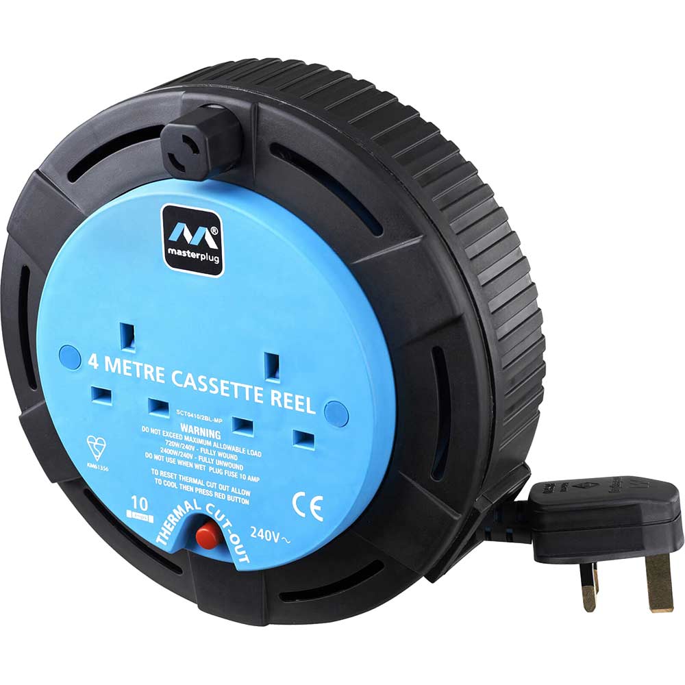 Masterplug 2 Socket Cable Extension Reel | Cable Extension Reels
