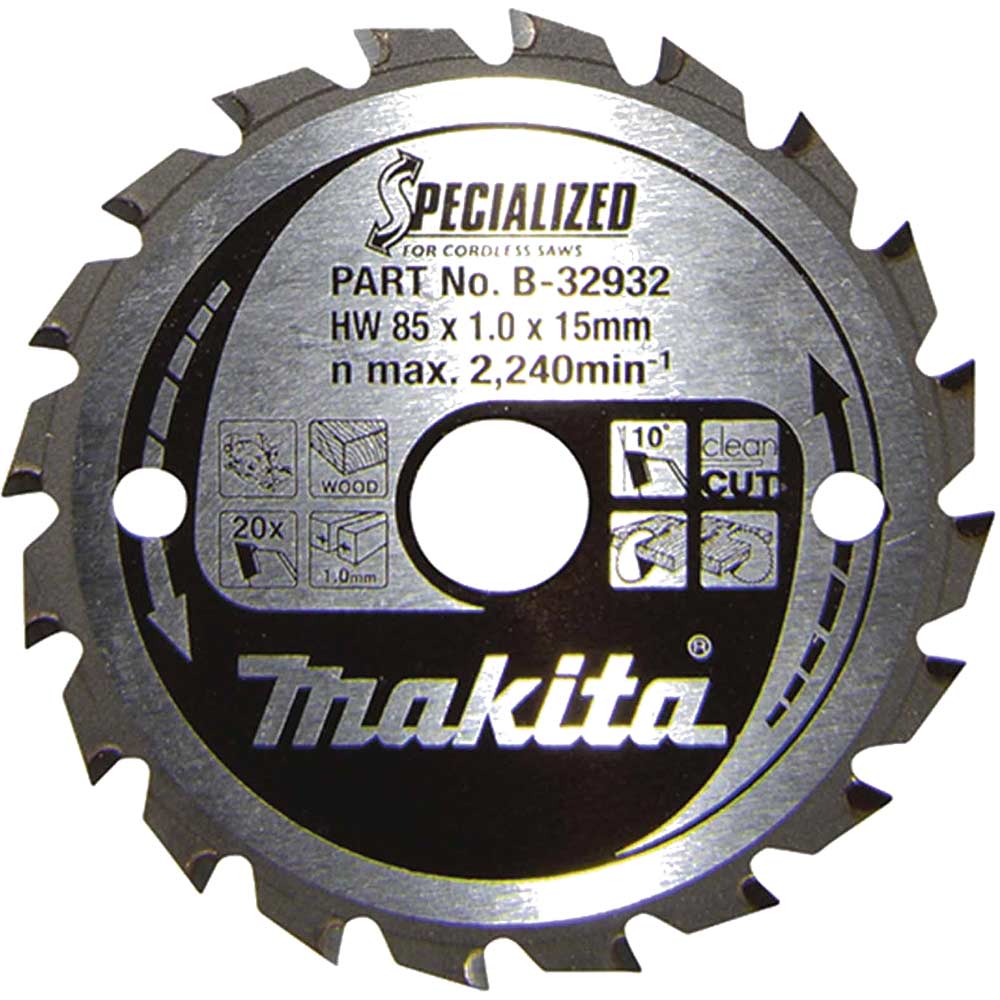 Makita SPECIALIZED Cordless Circular Saw Blade for Wood Cutting ...