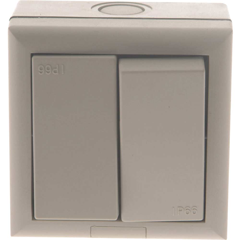 SMJ IP66 Double 2 Way Outdoor Switch | Outdoor & Weatherproof