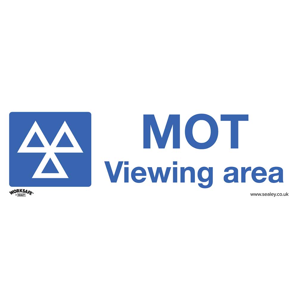 Sealey Self Adhesive Vinyl MOT Viewing Area Sign | Safety & Warning Signs
