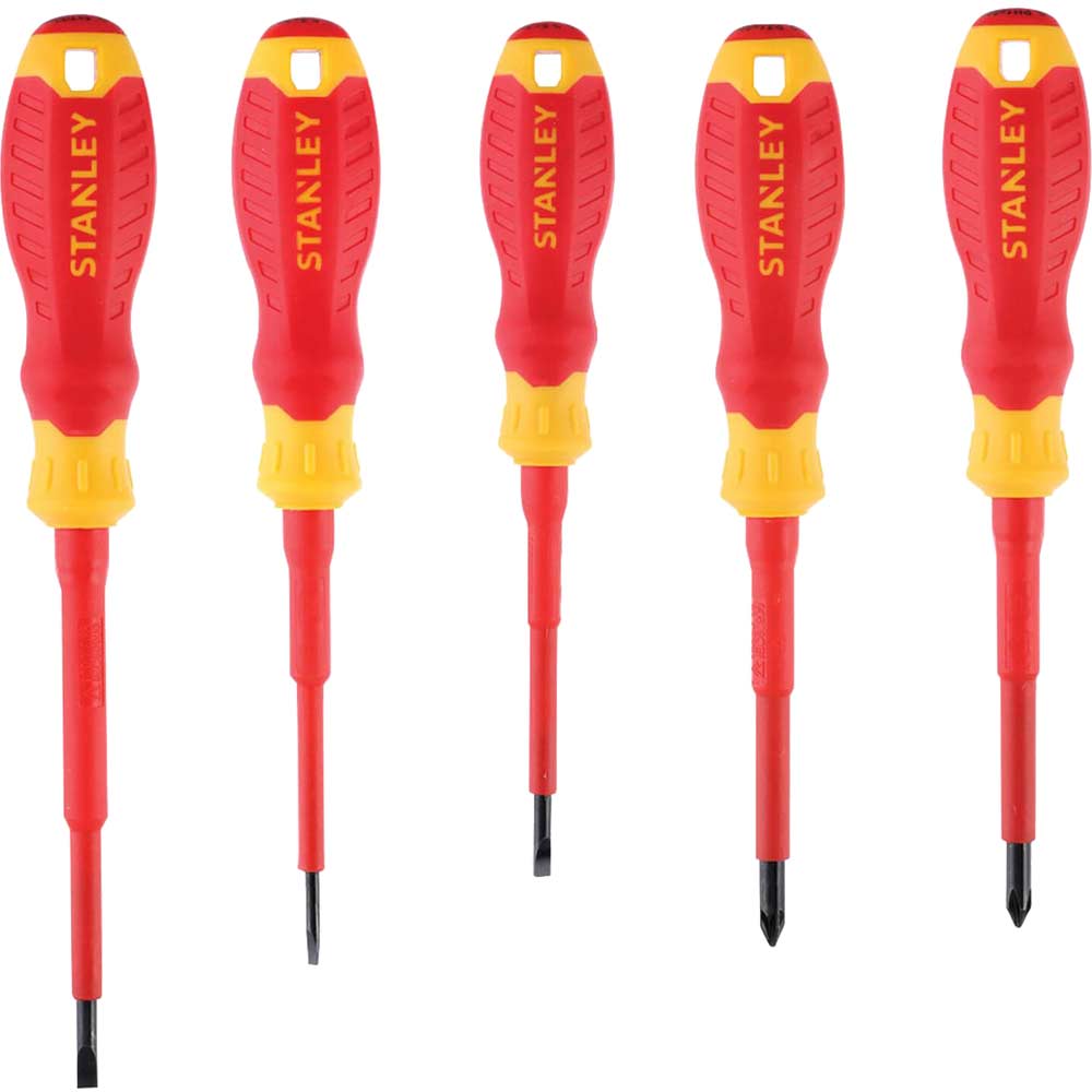 Stanley 5 Piece VDE Insulated Screwdriver Set | Screwdrivers