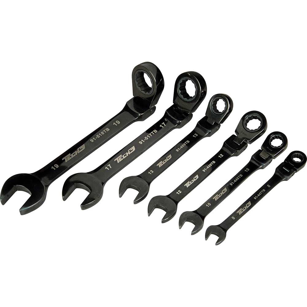 Stanley 6 Piece Tech 3 Combination Ratchet Wrench Combination Spanners