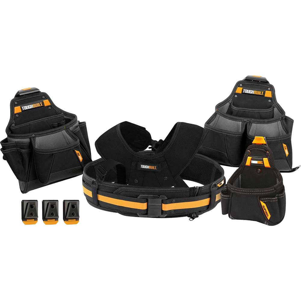 Toughbuilt 5 Piece Pro Contractor Tool Belt Set | Tool Belts