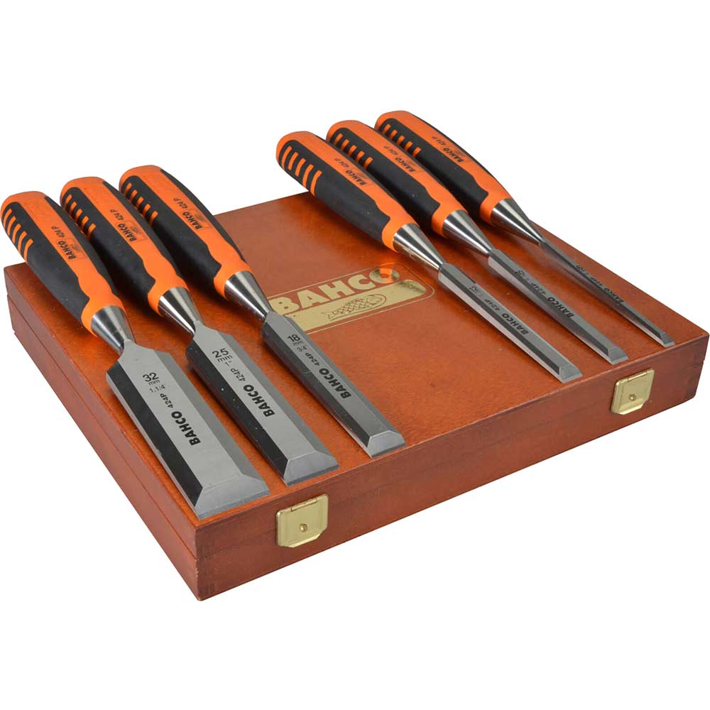 Bahco 6 Piece Bevel Edge Wood Chisel Set | Chisel Sets
