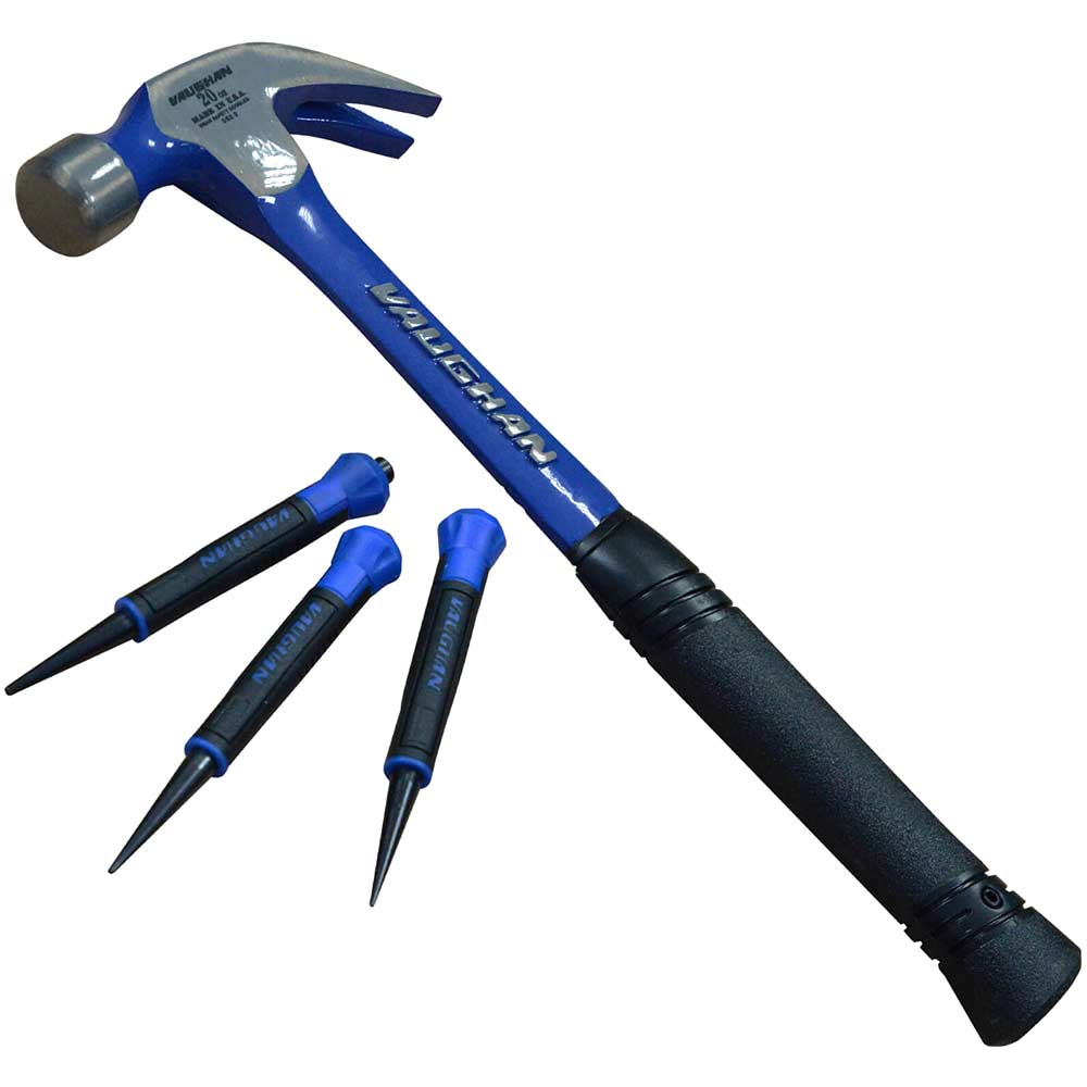 Vaughan Steel Eagle Claw Hammer and 3 Piece Punch Set | Claw Hammers
