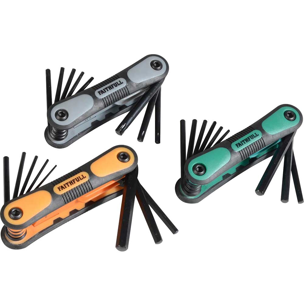 Faithfull 3 Piece Hexagonal Allen Key Set | Hex & Torx Keys