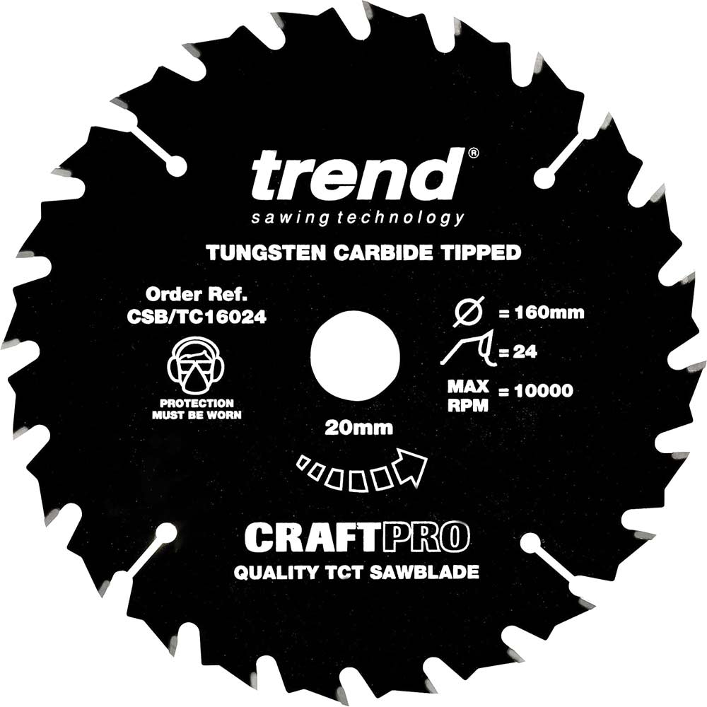Trend CRAFTPRO Non Stick Wood Cutting Saw Blade | Circular Saw Blades