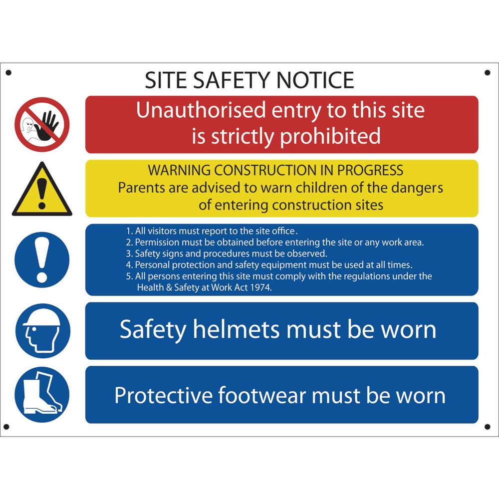 Draper Site Safety Notice Sign | Safety & Warning Signs