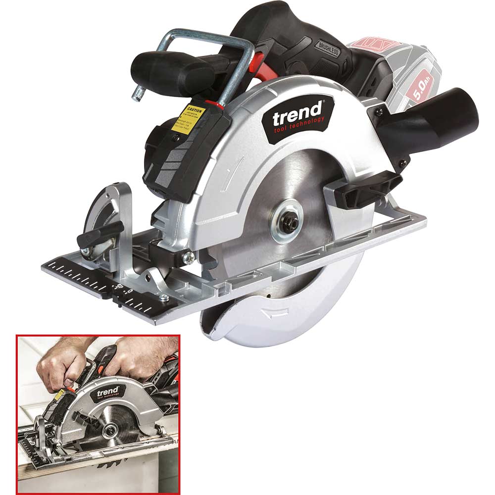 Trend T18S/CS165B 18v Cordless Brushless Circular Saw 165mm | Circular Saws